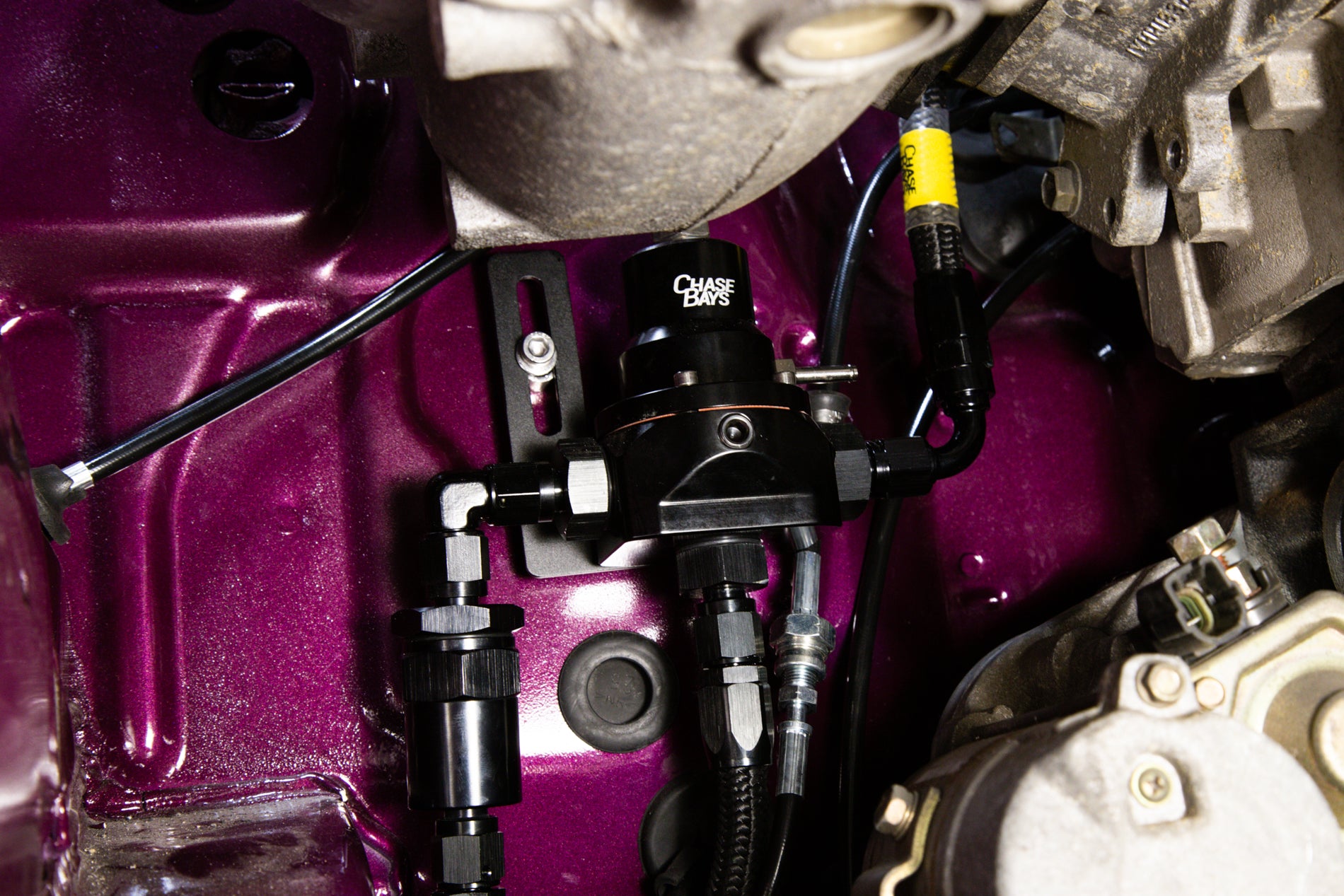 Chase Bays Front to Rear AN Fuel Line Kit - Toyota AE86 Corolla with B
